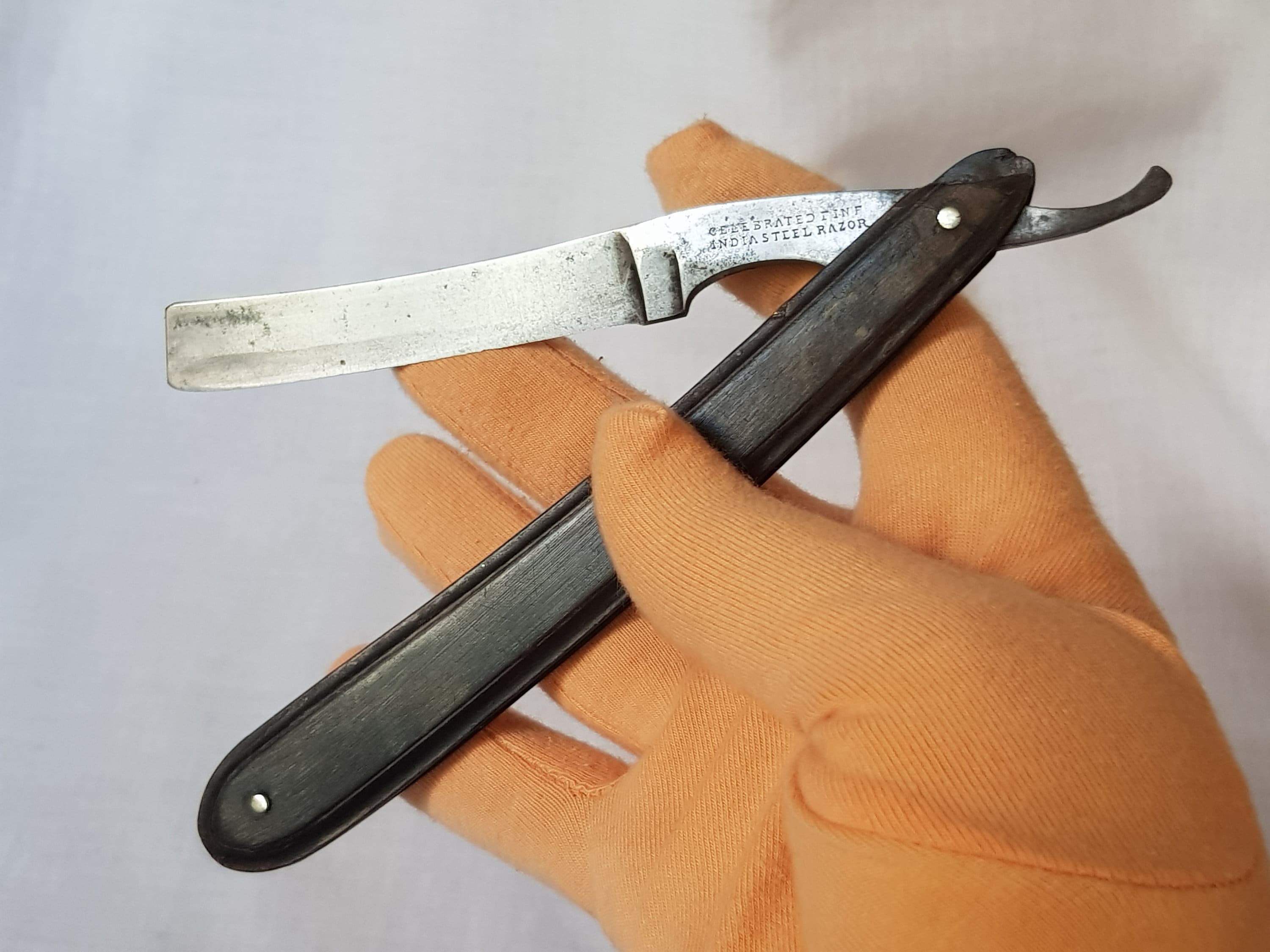 Vintage Straight Razor 4/8 Inch. Indian Straight Razor. Antique ...