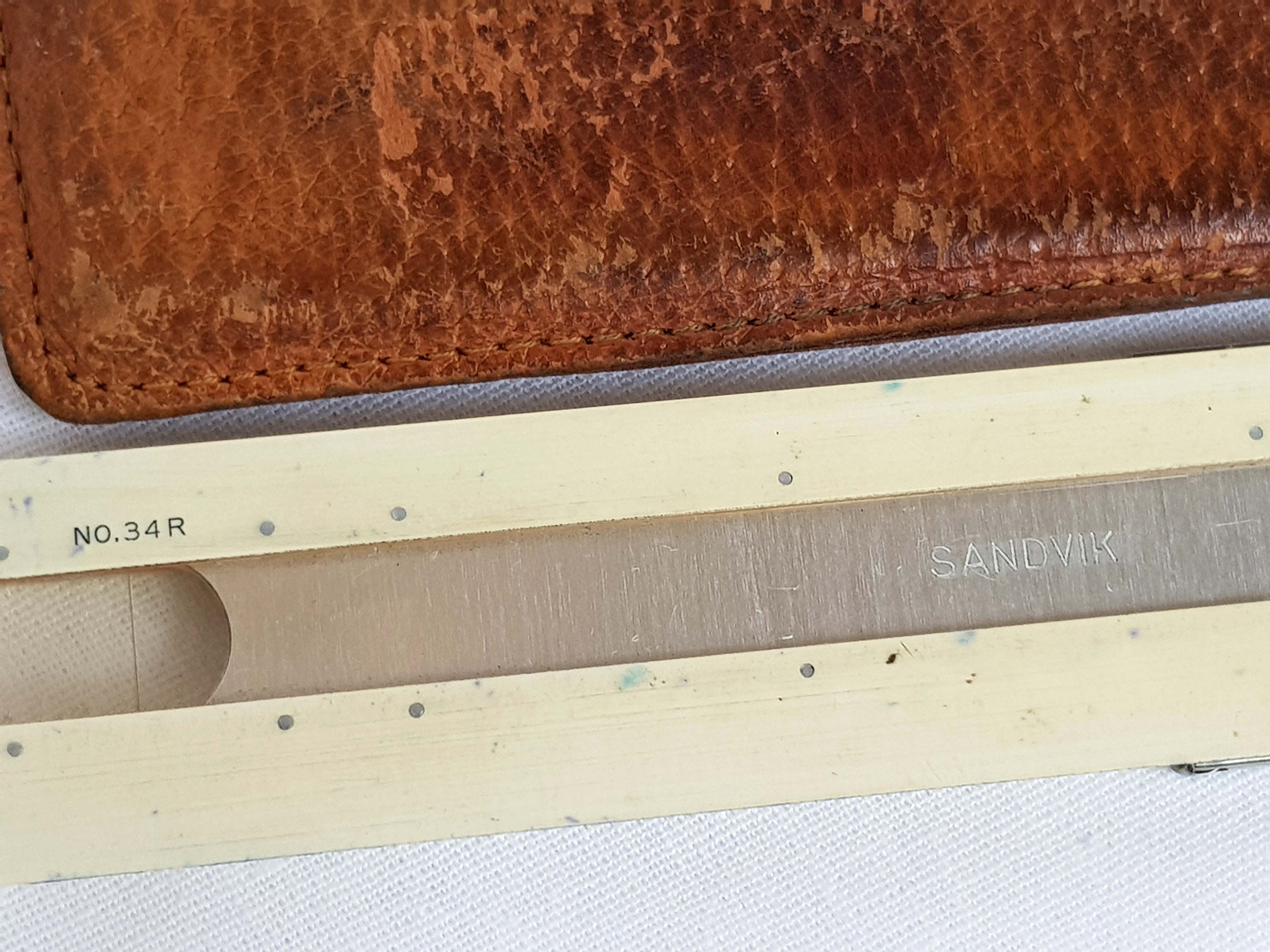 Sun Hemmi 34R Sandvik Antique Pocket Slide Rule. Made in Japan. Bamboo ...