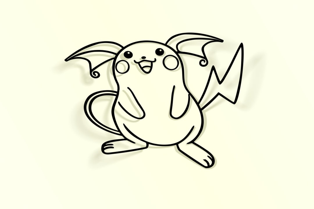 Raichu Pokemon Die-cut Sticker - Etsy