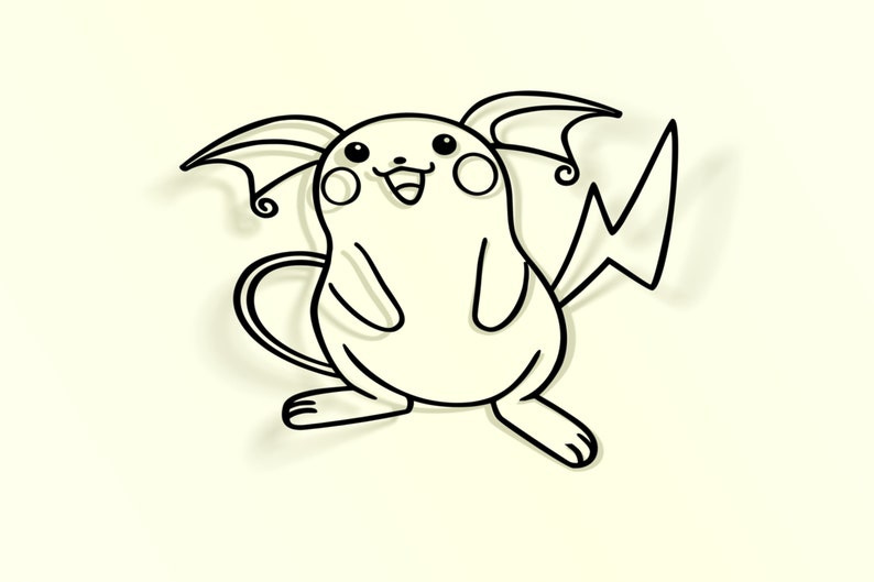 Raichu Pokemon Die-cut Sticker - Etsy
