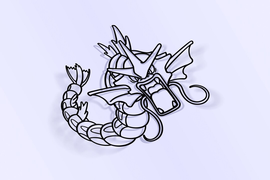 Gyarados Pokemon Die-cut Sticker - Etsy