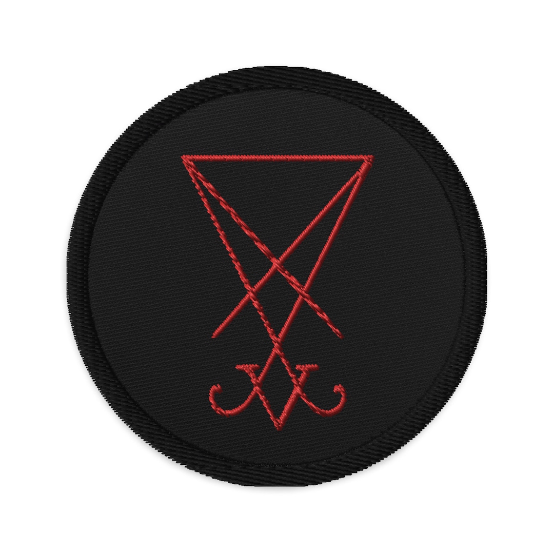 Sigil of Lucifer Embroidered Patch | Black & Red - Etsy