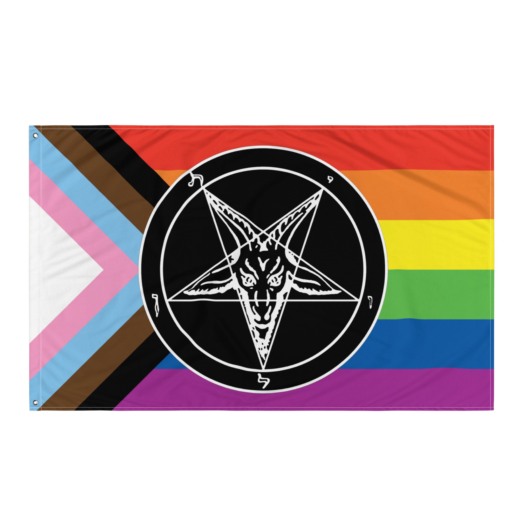 Baphomet Progressive Pride Flag - Etsy