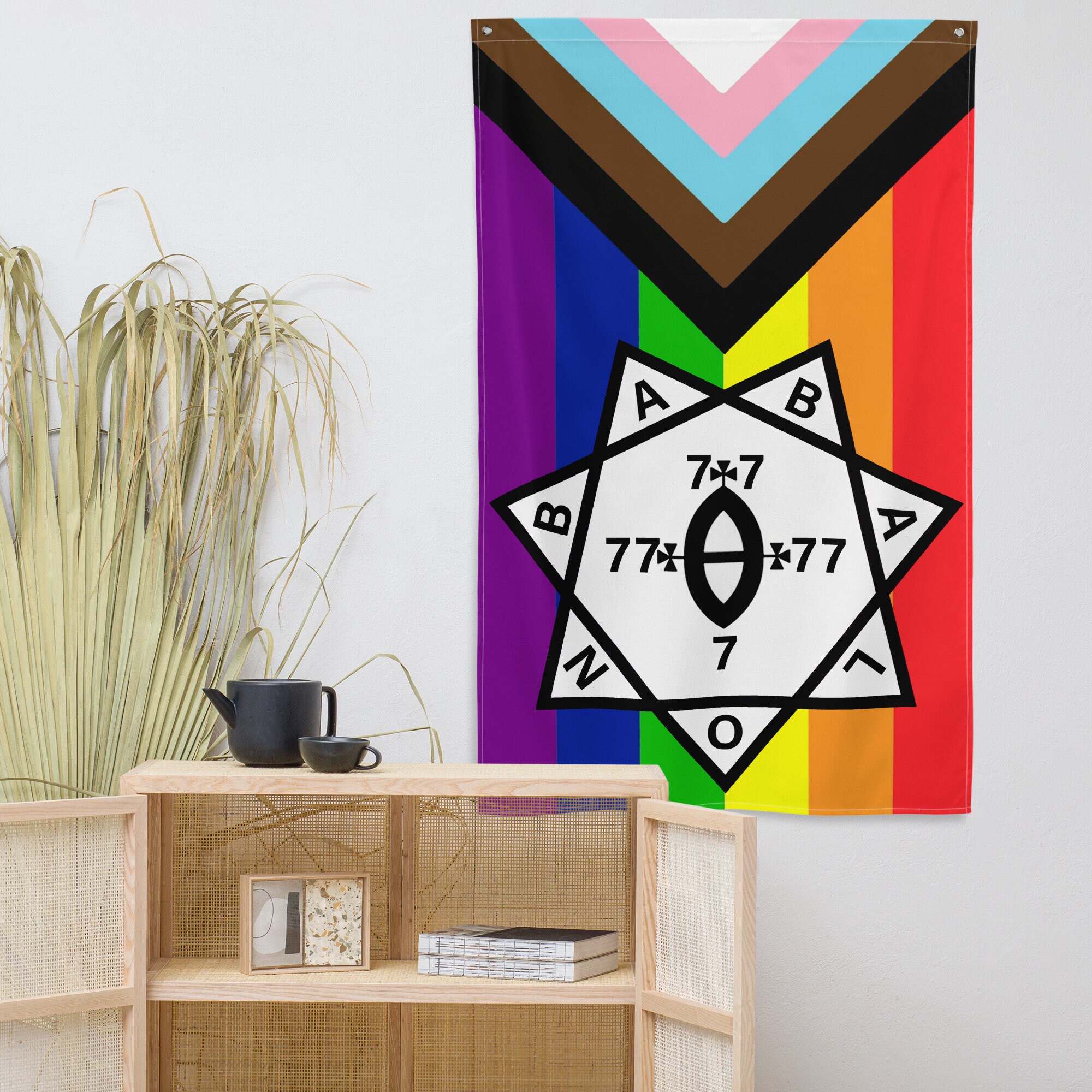 Star of Babalon Rainbow Pride Flag - Etsy