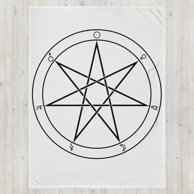 Planetary Heptagram | Ritual Circle Floor Cloth | White - Etsy