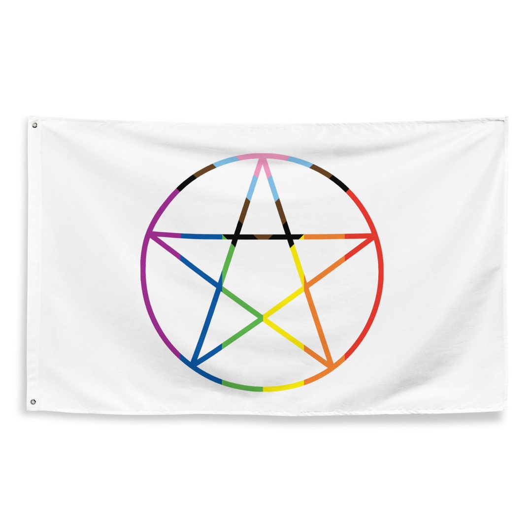 Pentagram Pride Flag | Rainbow - Etsy