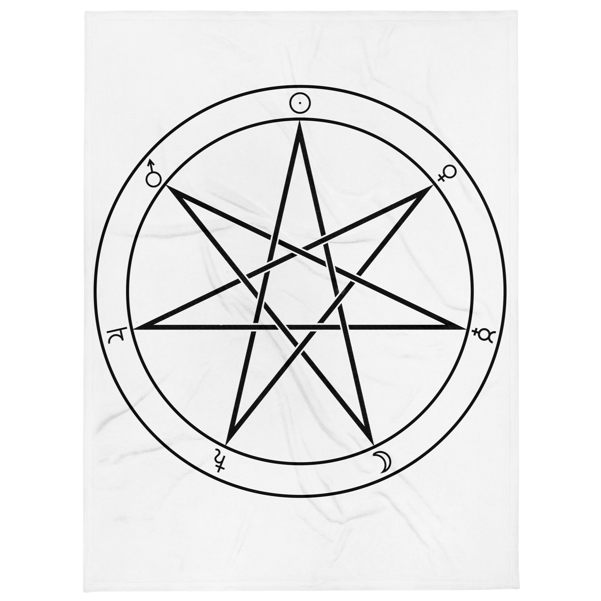 Planetary Heptagram Ritual Circle Floor Cloth White - Etsy