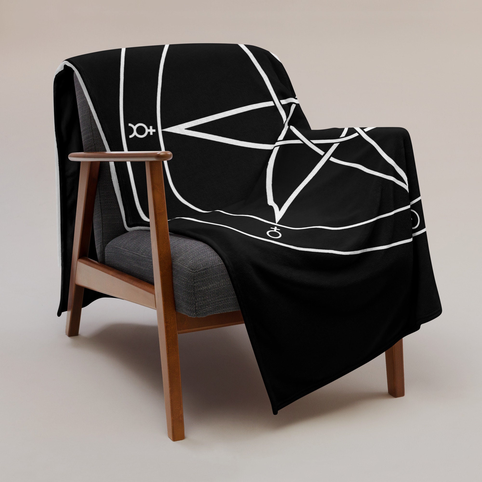 Planetary Heptagram | Ritual Circle Floor Cloth | Black - Etsy