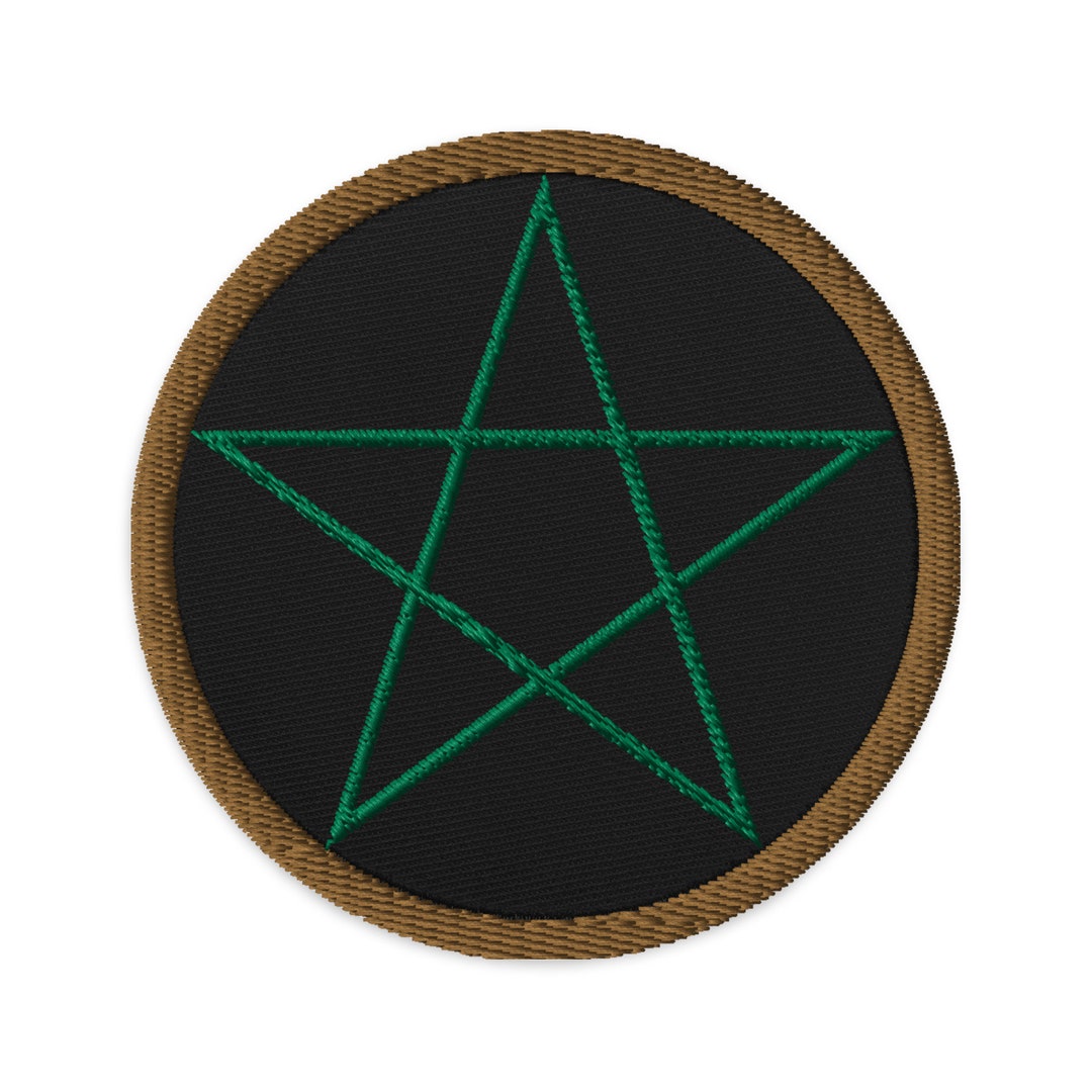 Pentagram Embroidered Patch | Malkuth Earth - Etsy