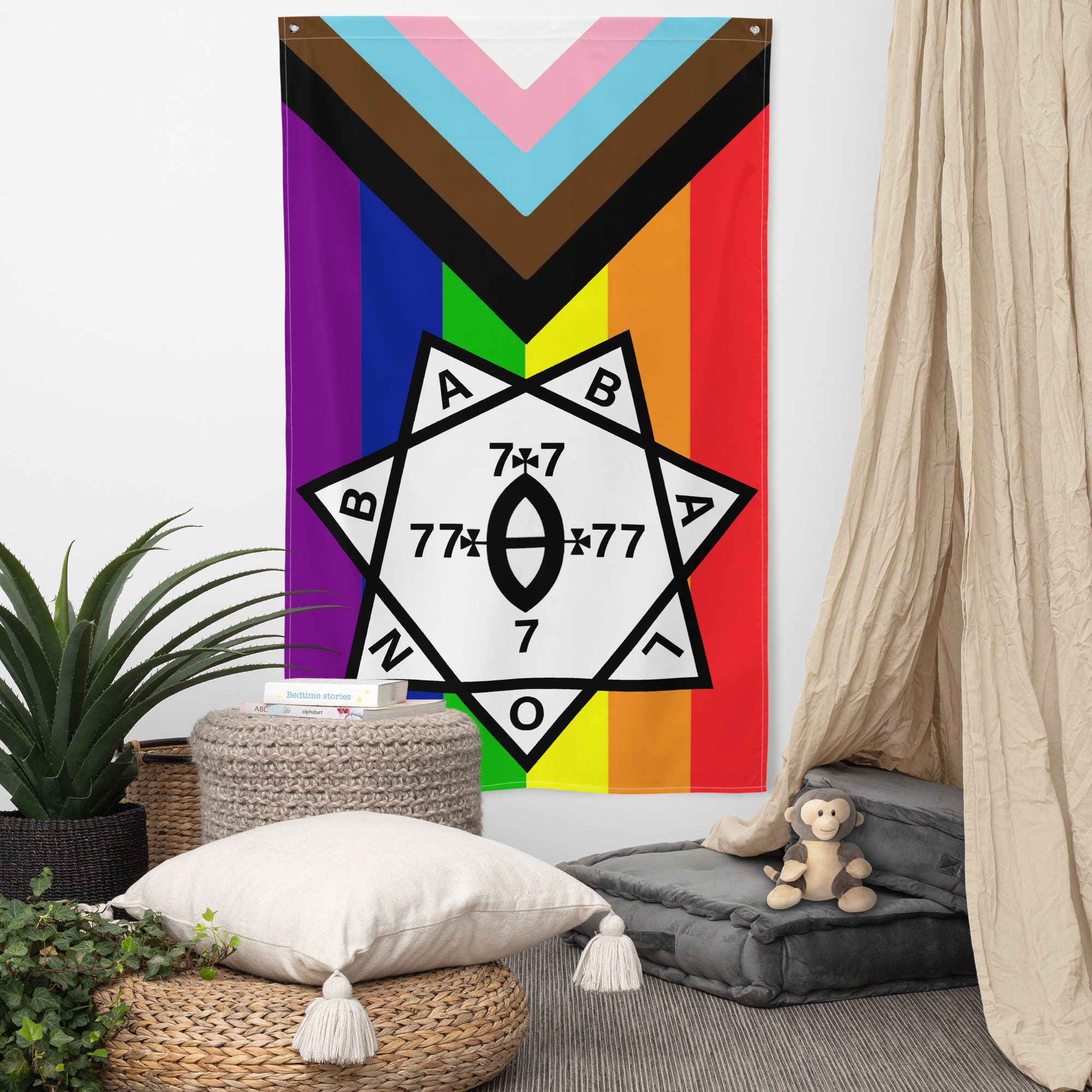 Star of Babalon Rainbow Pride Flag - Etsy