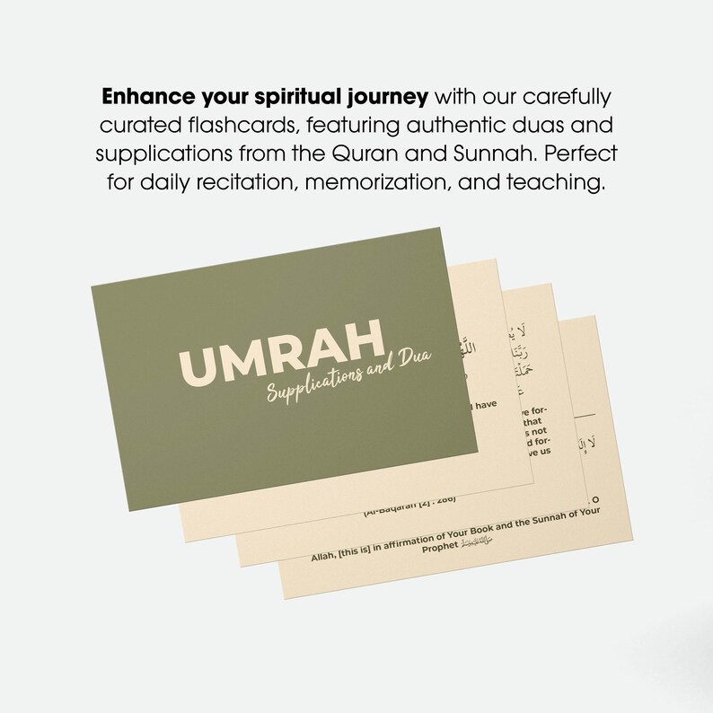 Umrah Supplications Printable Flash Card With Aunthentic Dua Digital ...
