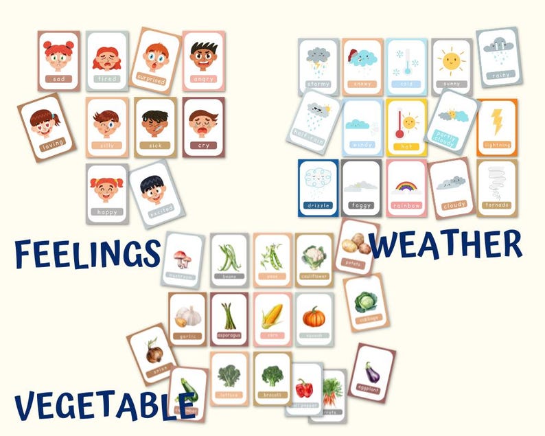 Printable Flash Cards for Kids Learning Bundle Educational Tools for ...