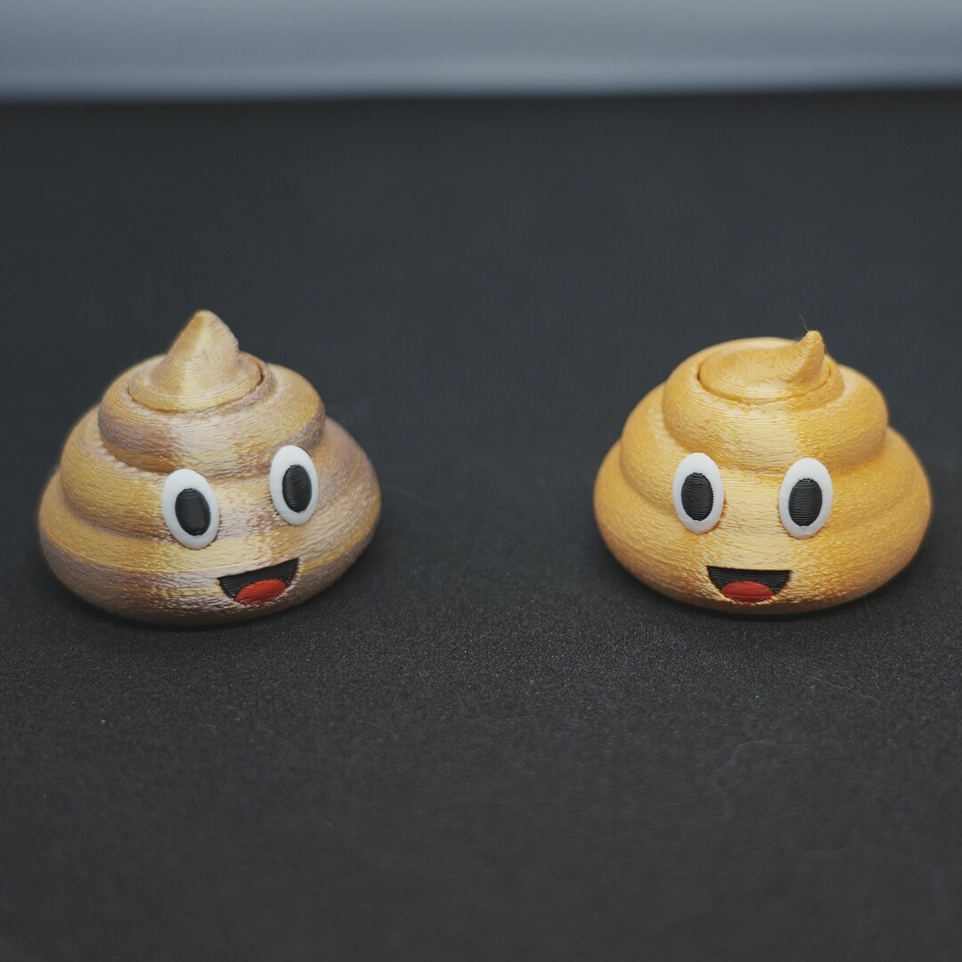 Shiny Poop Emoji Fidget Spinner Toy Multicolor 3D Printing - Etsy
