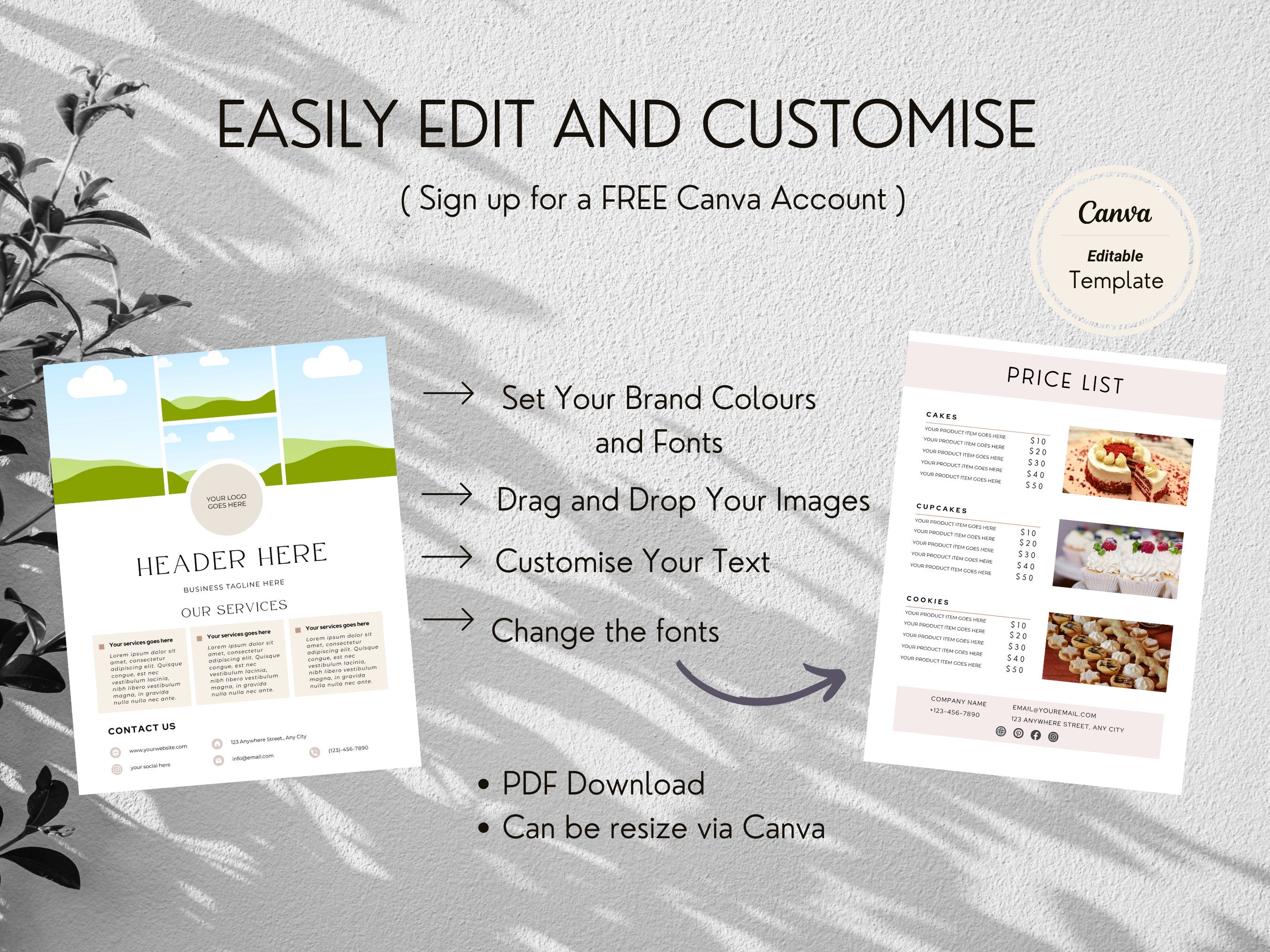 Bakery Business Forms Bundle | Bakery Order Form, Business Card ...