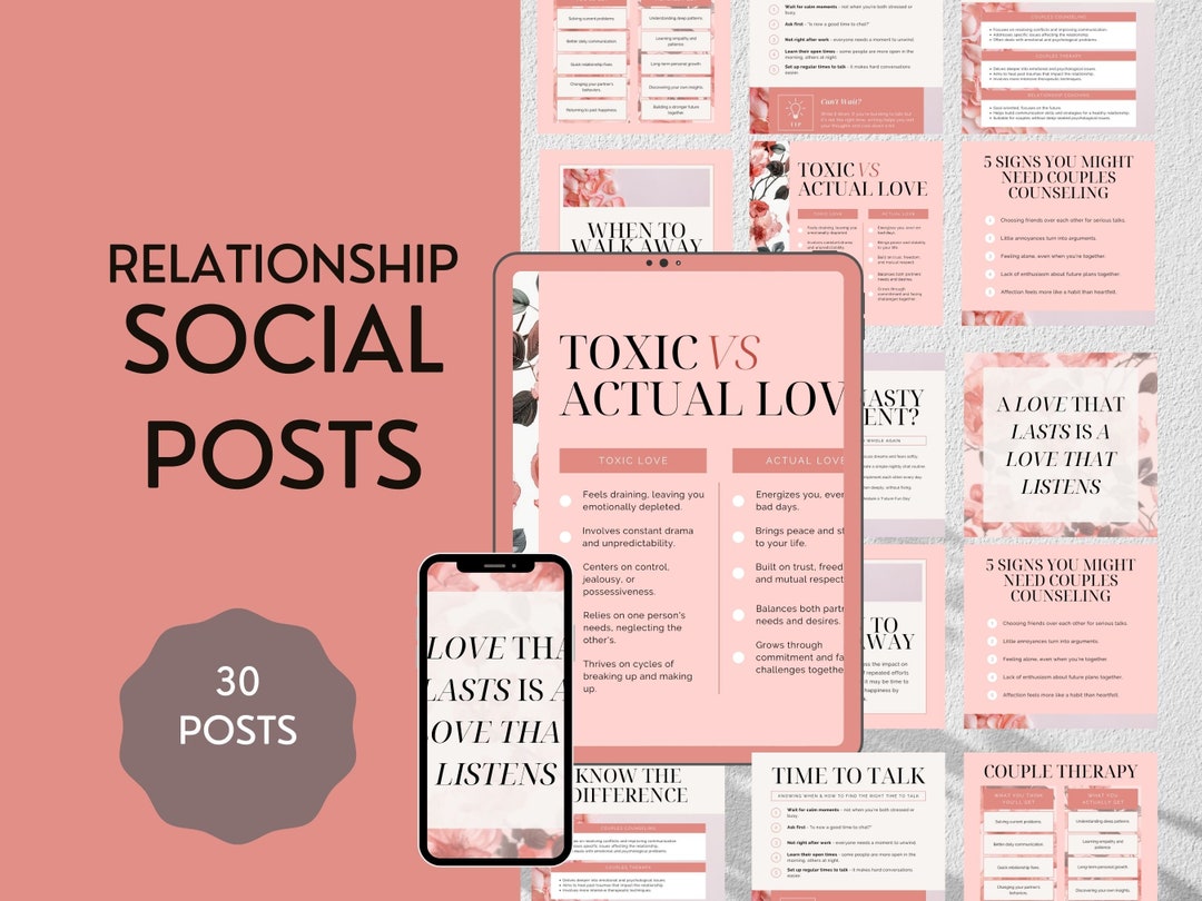 Relationship Instagram Templates | Relationship Content Ideas - Etsy