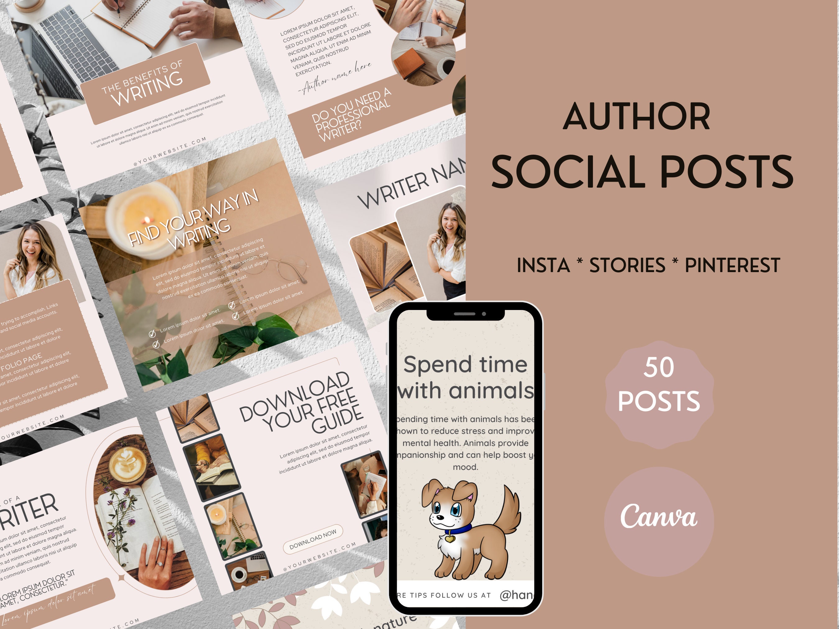 50 Author Social Media Post Instagram Post Writer, Blogger, Author ...