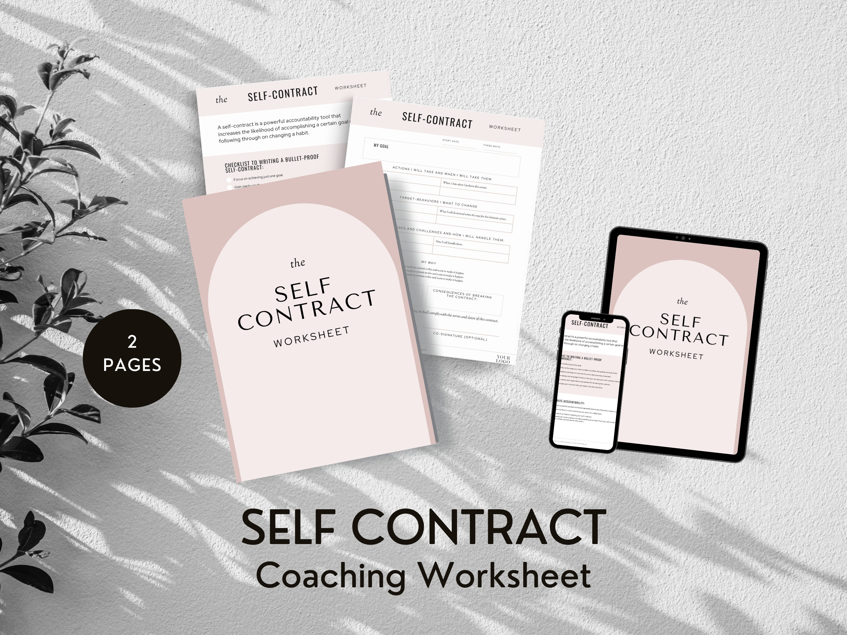 Self Contract Client Worksheet, Done for You Lead Magnets, Coaching ...