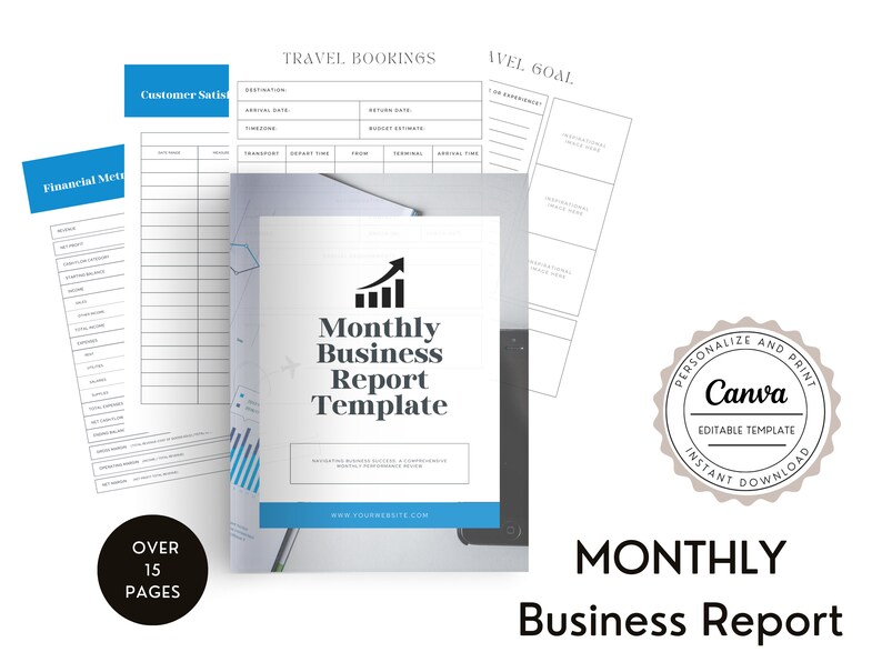 Printable Monthly Business Report Template for Small Businesses ...