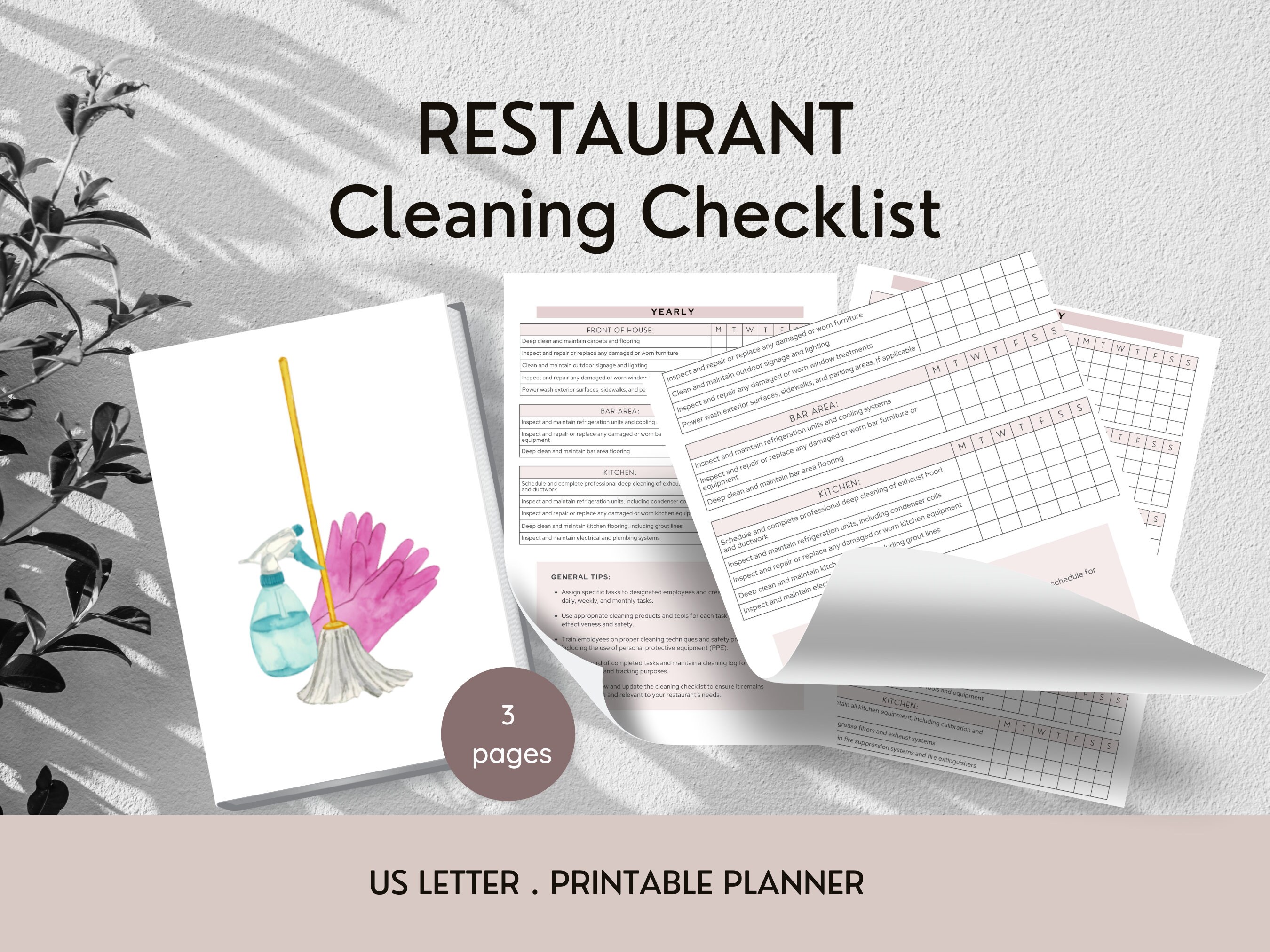 Editable Restaurant Cleaning Checklist | Commercial and Restaurant ...