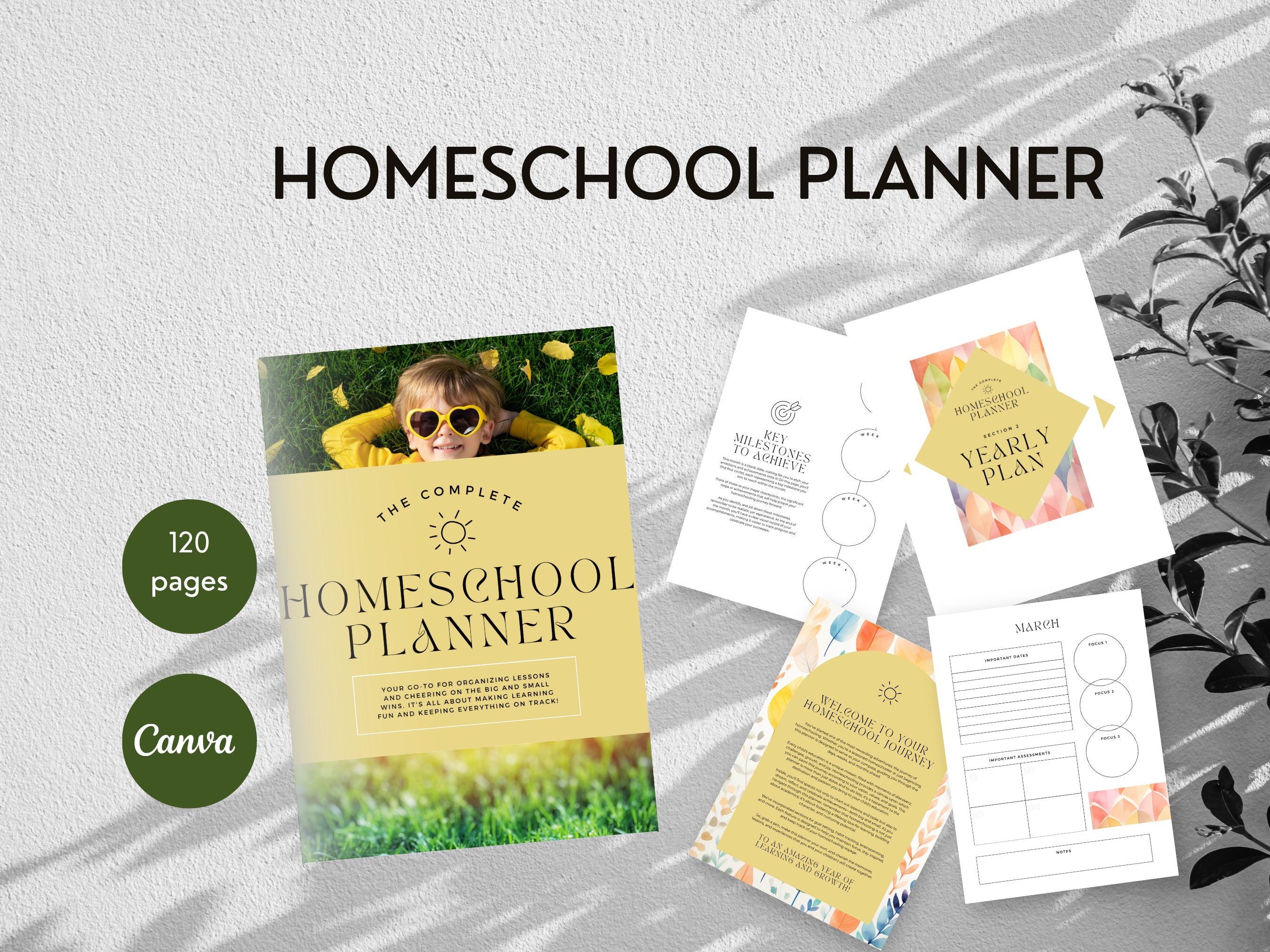 Customizable Homeschool Planner | Custom Study Planner | Printable ...