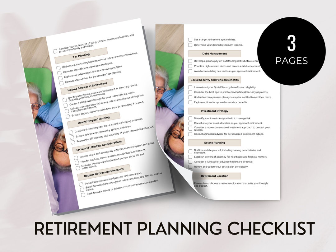 Retirement Planning Checklist, Preparation Guide, Essentials Checklist ...