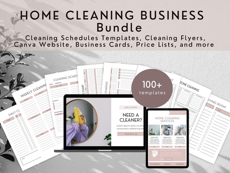 Editable Cleaning Schedule Bundle, Cleaning Business Templates, Home ...