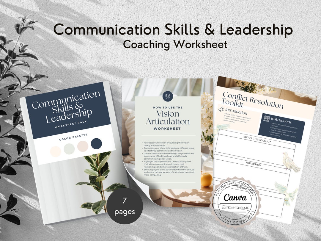 Communication Skills Coaching Worksheets Responsibility Coaching ...