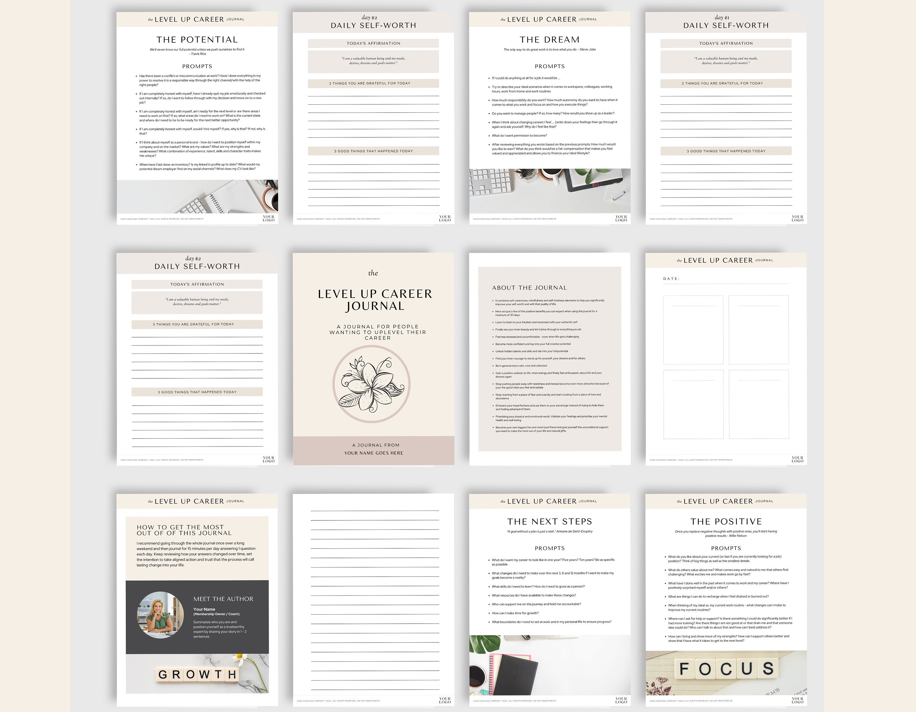 Level up Career Journal Done for You Career Development - Etsy