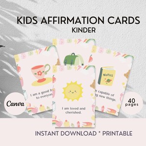 Empowering Kids Affirmation Cards Positive Quotes & Inspiring Cards for ...