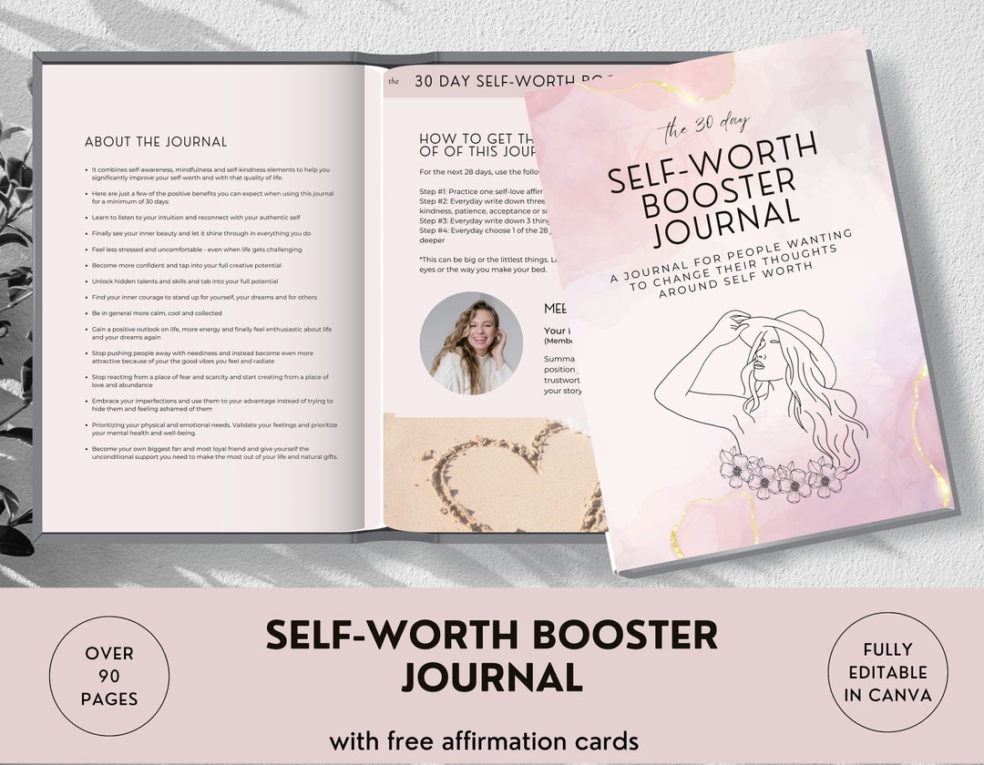 Self-worth Booster Journal, Done-for-you, Personal Growth & Self ...