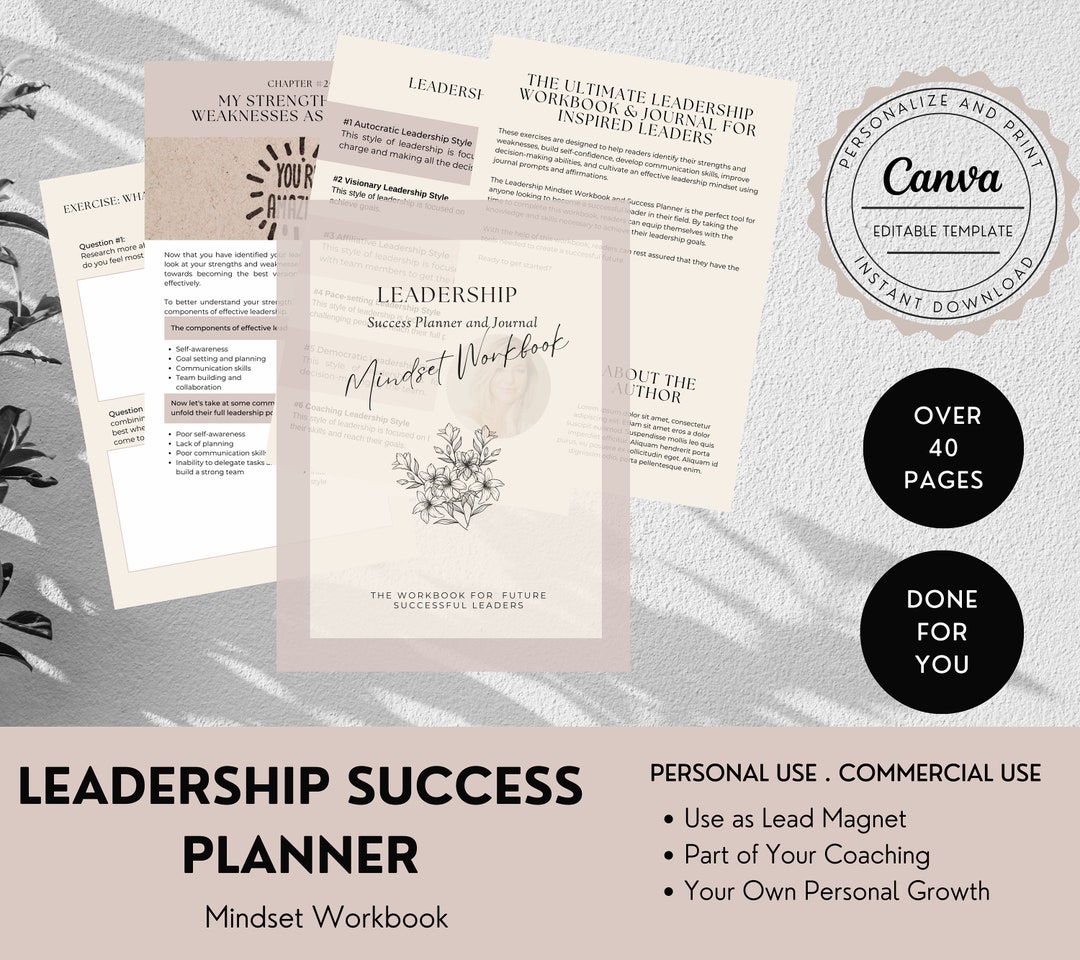 Ultimate Leadership Workbook and Journal for Inspired Leaders - Mindset ...