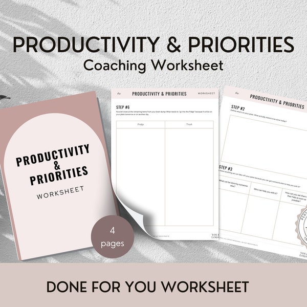 Priorities Worksheet - Etsy