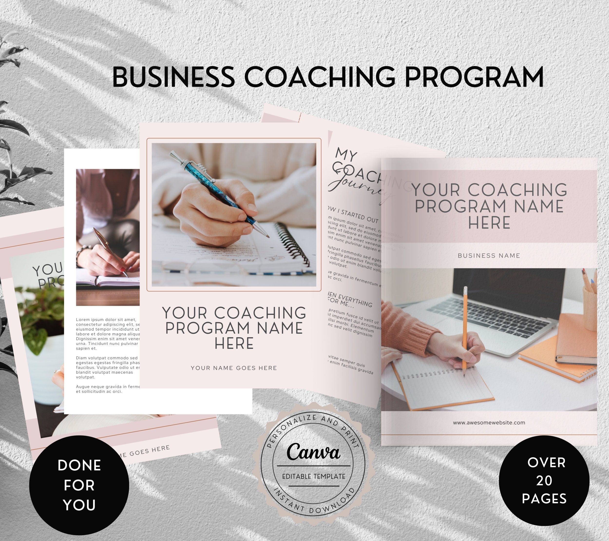 Business Coaching Program Canva Template Client Welcome Package Coaching Workbook - Etsy