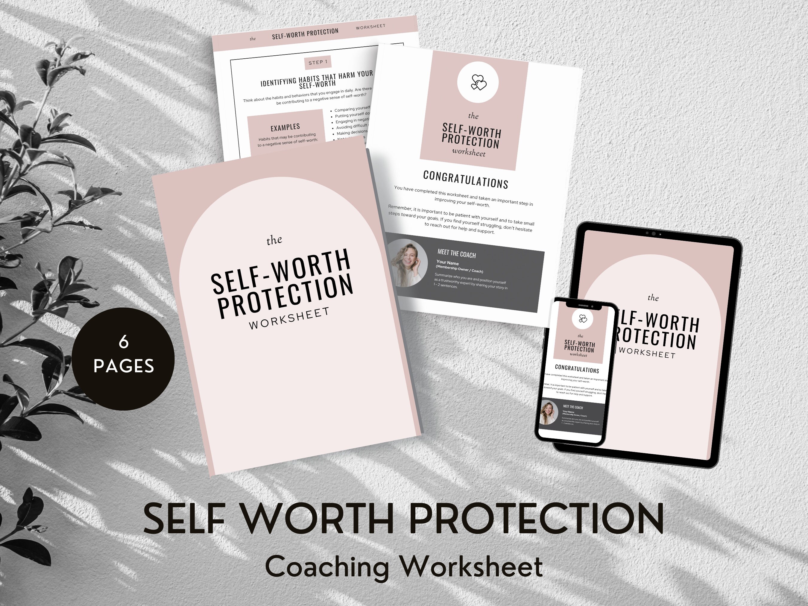 Editable Self Worth Worksheet Self-esteem Worksheets Done for You ...