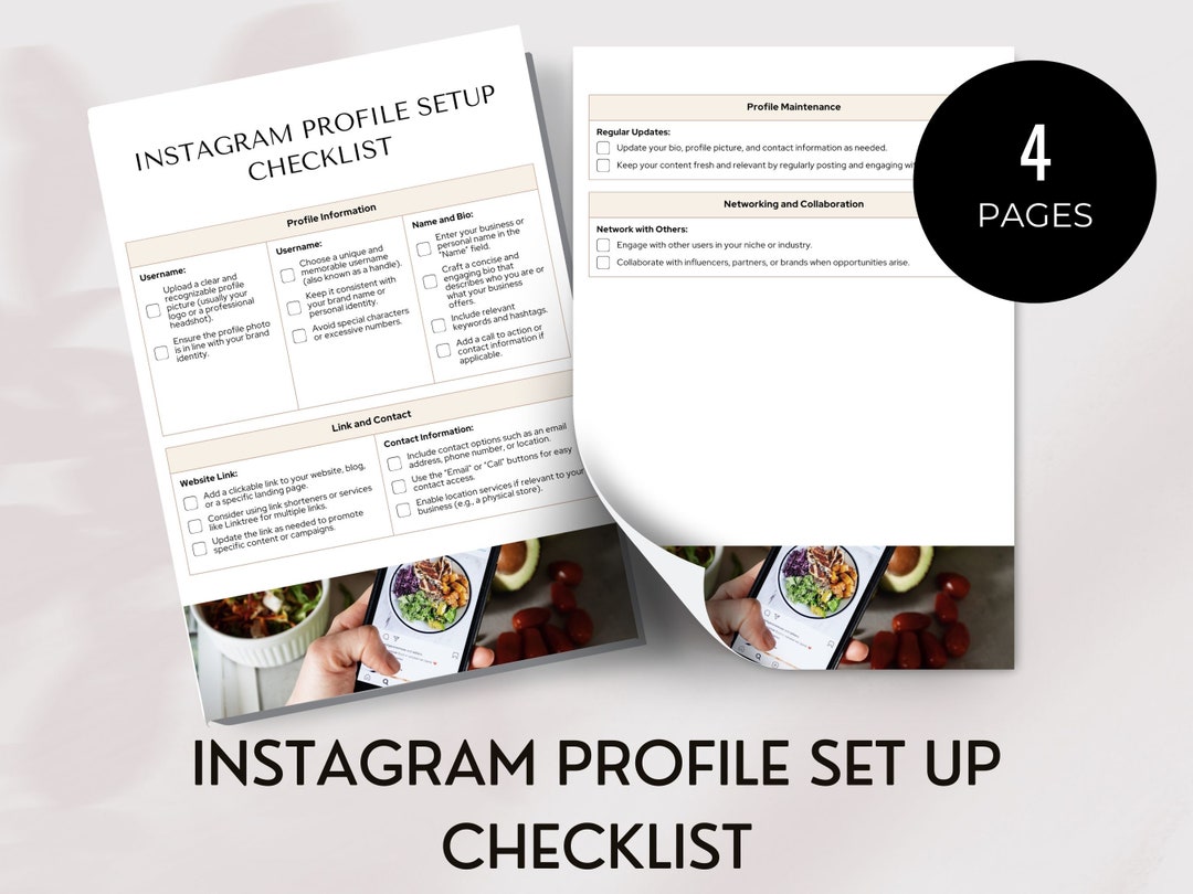 Instagram Profile Setup Checklist, Instagram Profile Optimization ...