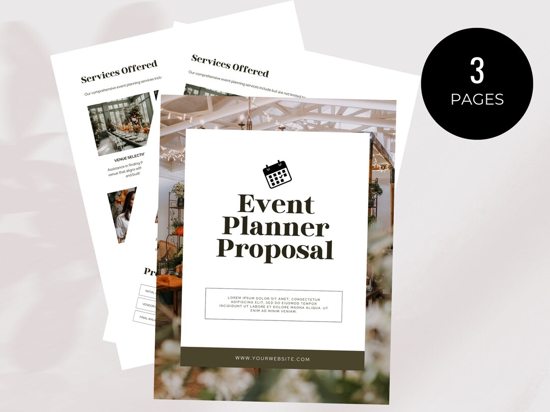 Event Planning Proposal Template, Business Event Planner Canva Template ...