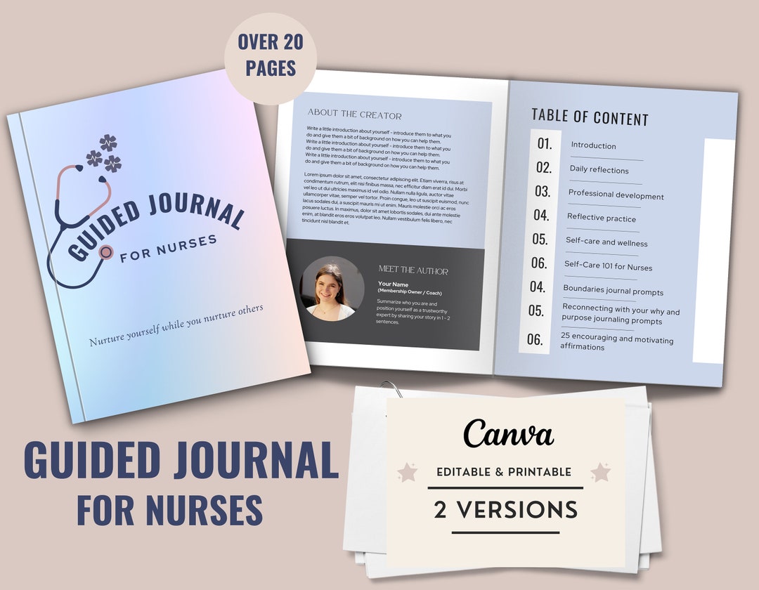 Guided Journal for Nurses Daily Reflections and Prompts for Self-care ...