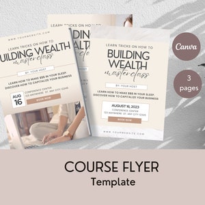 DIY Course Flyer Template | Editable Canva Template | Masterclass ...