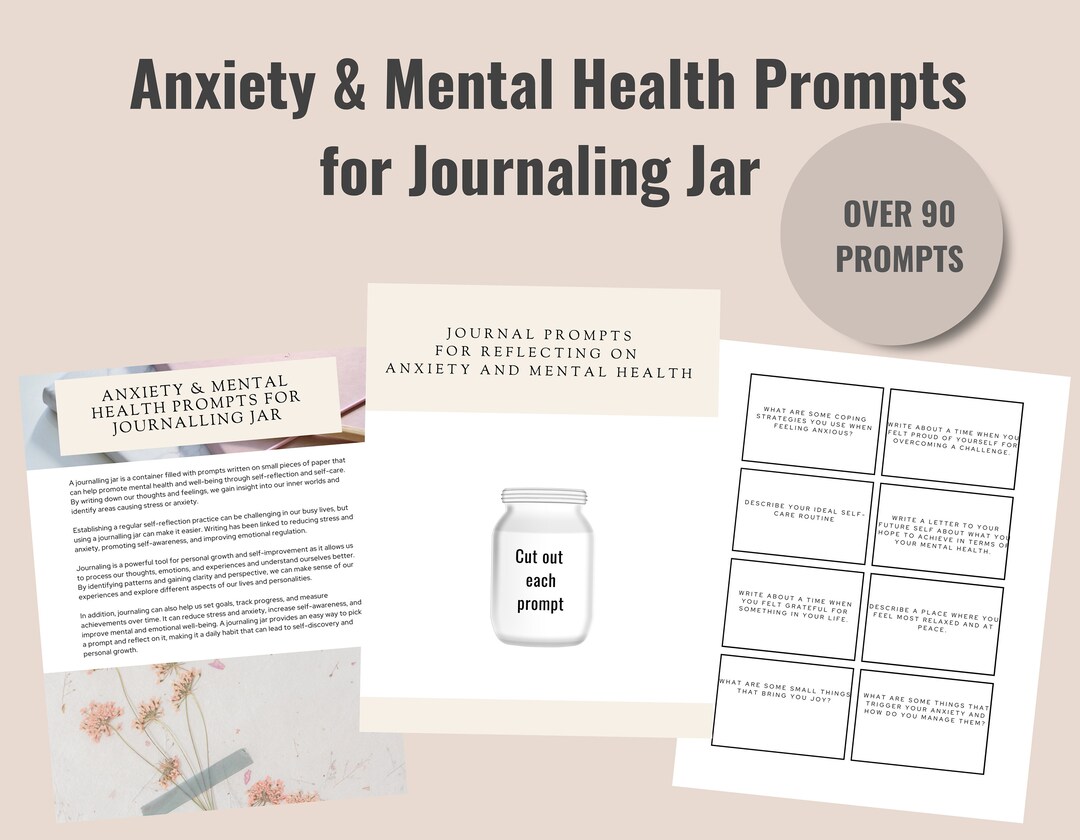Printable Anxiety Prompts to Fill Your Journaling Jar - Mental Wellness ...