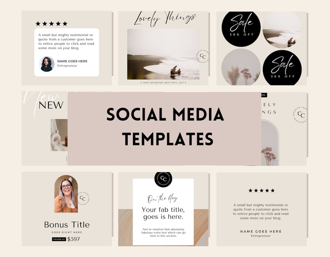 Social Media Templates Bundle for Small Business - Social Media Posts ...