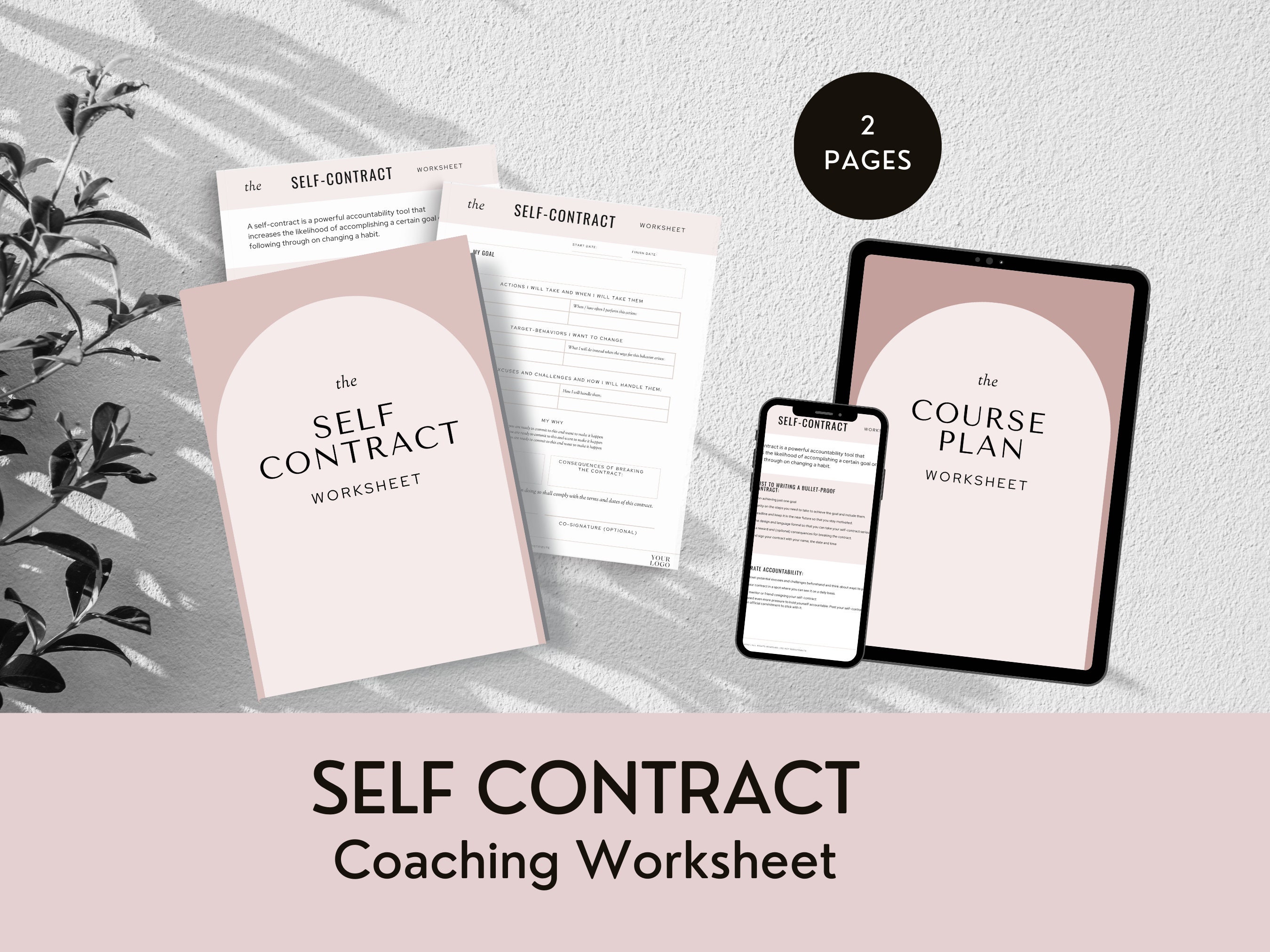 Self Contract Client Worksheet, Done for You Lead Magnets, Coaching ...