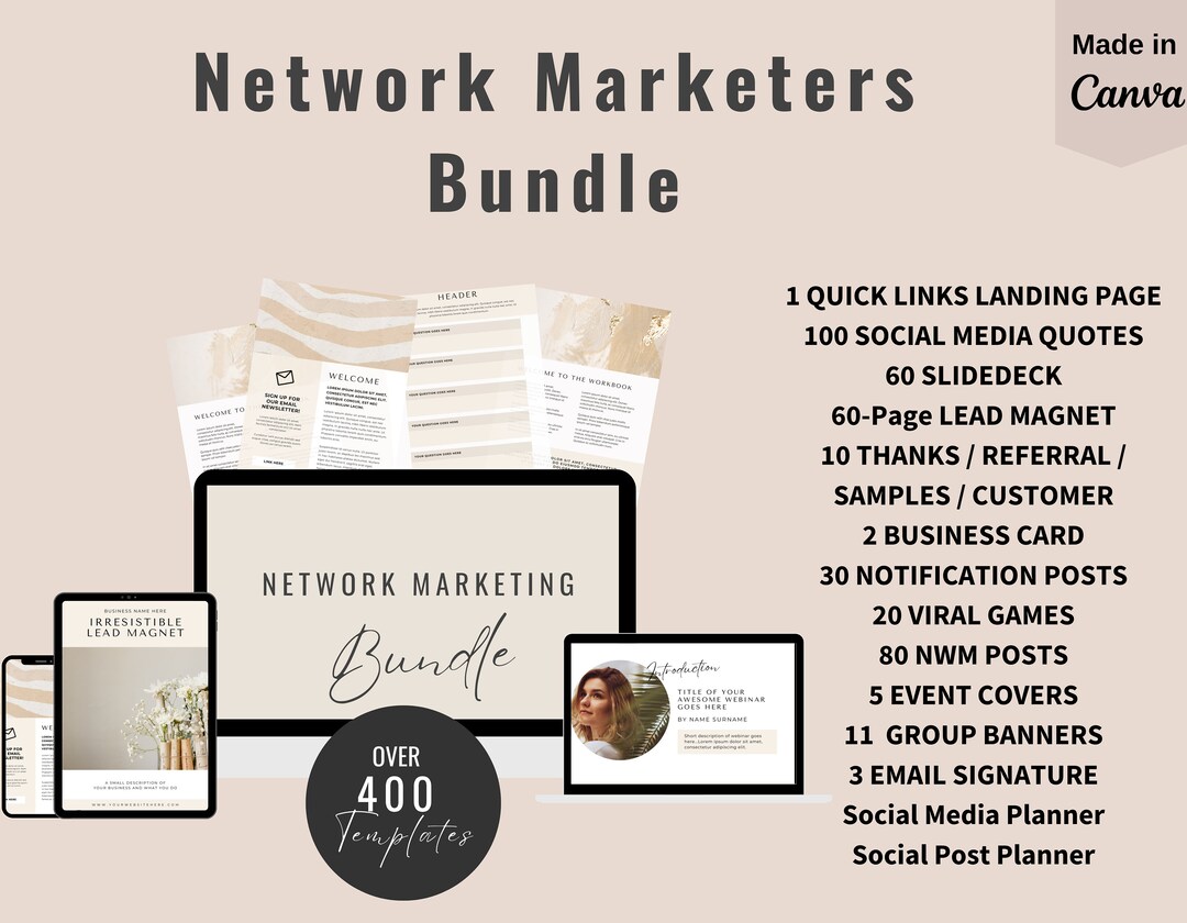 Network Marketing Canva Template Bundle Social Media Posts - Etsy