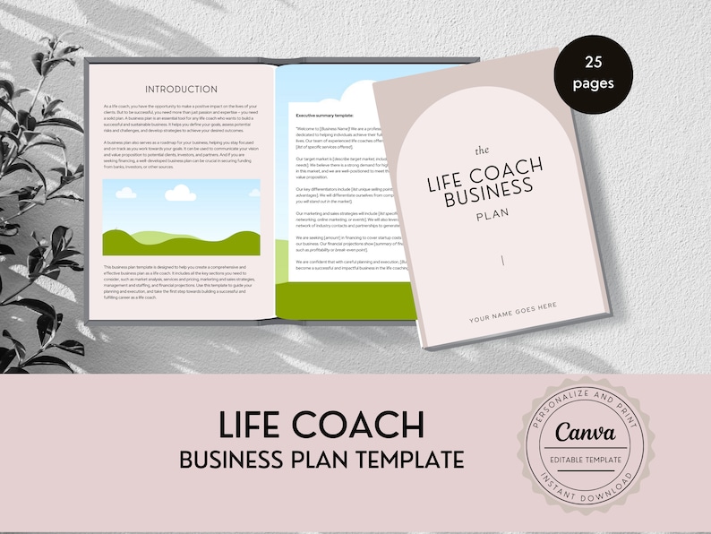 Life Coach Business Plan Canva Template Start up Business Plan for ...
