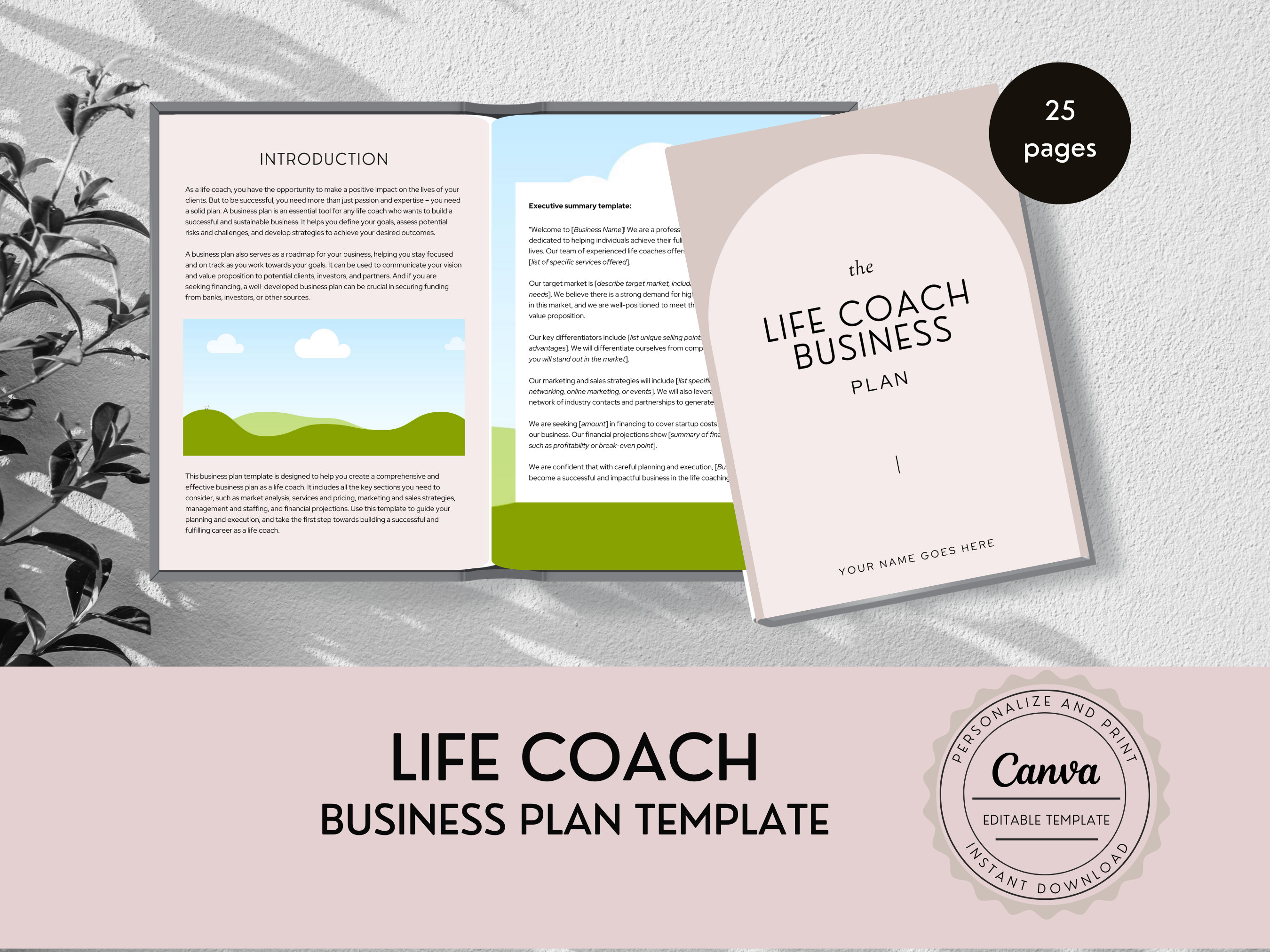 Life Coach Business Plan Canva Template Start up Business Plan for ...