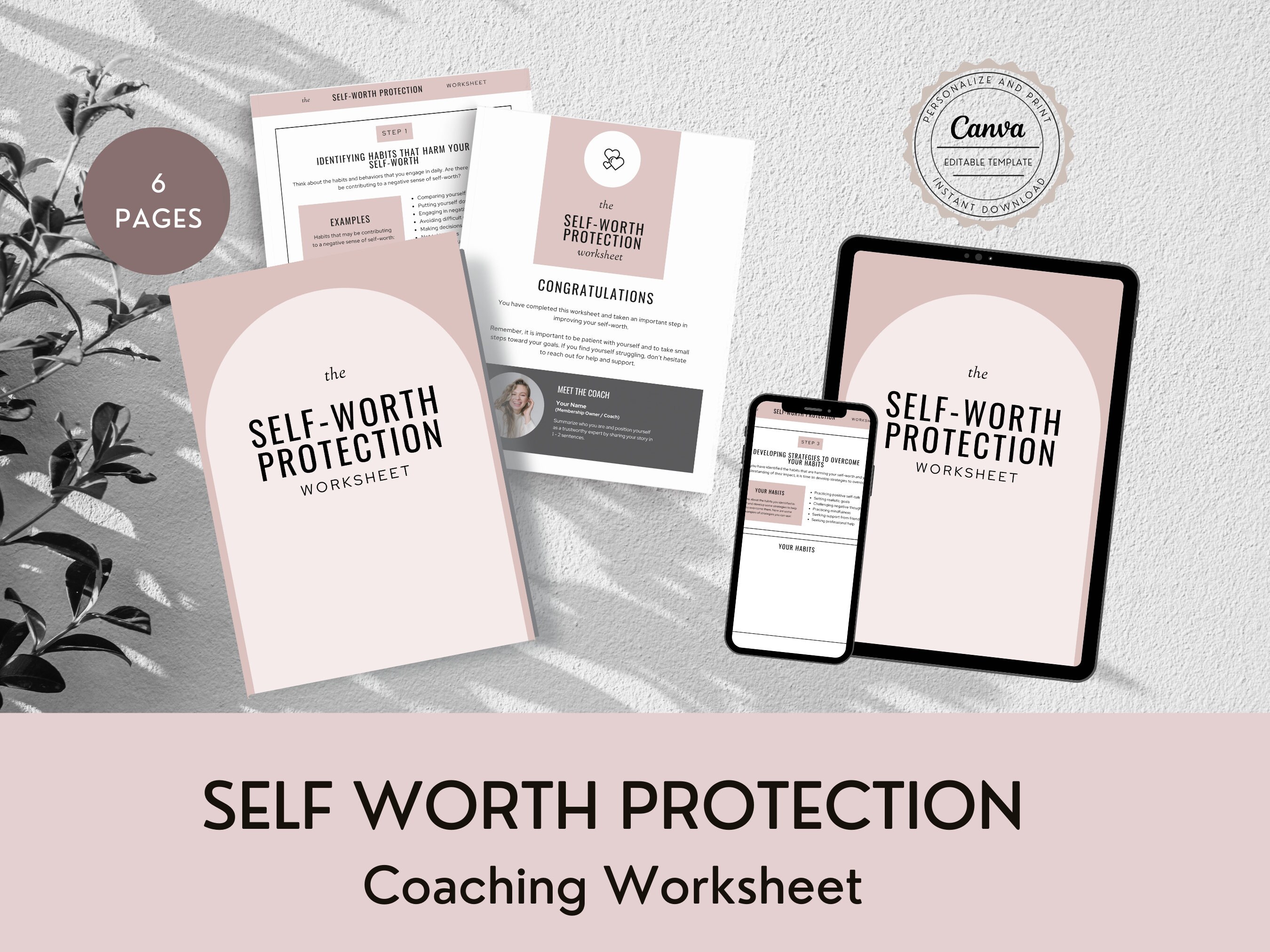 Editable Self Worth Worksheet Self-esteem Worksheets Done for You ...