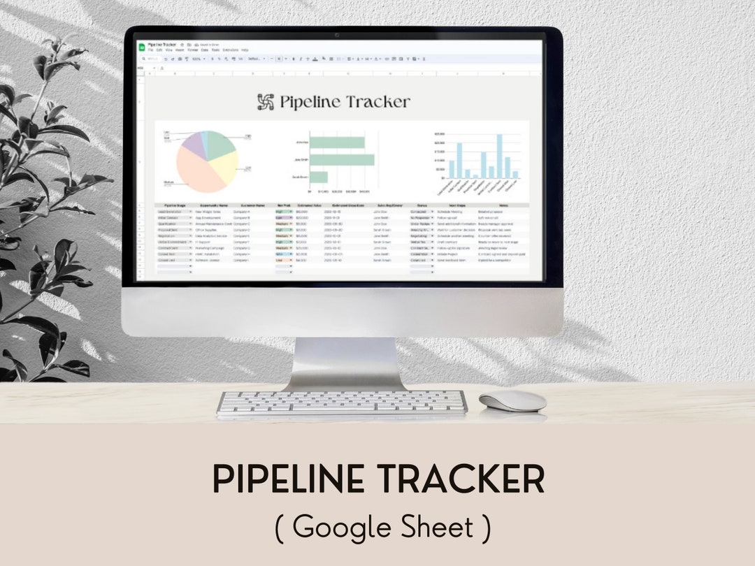 Customizable Pipeline Tracker Google Sheet - Sales Management Tool - Etsy