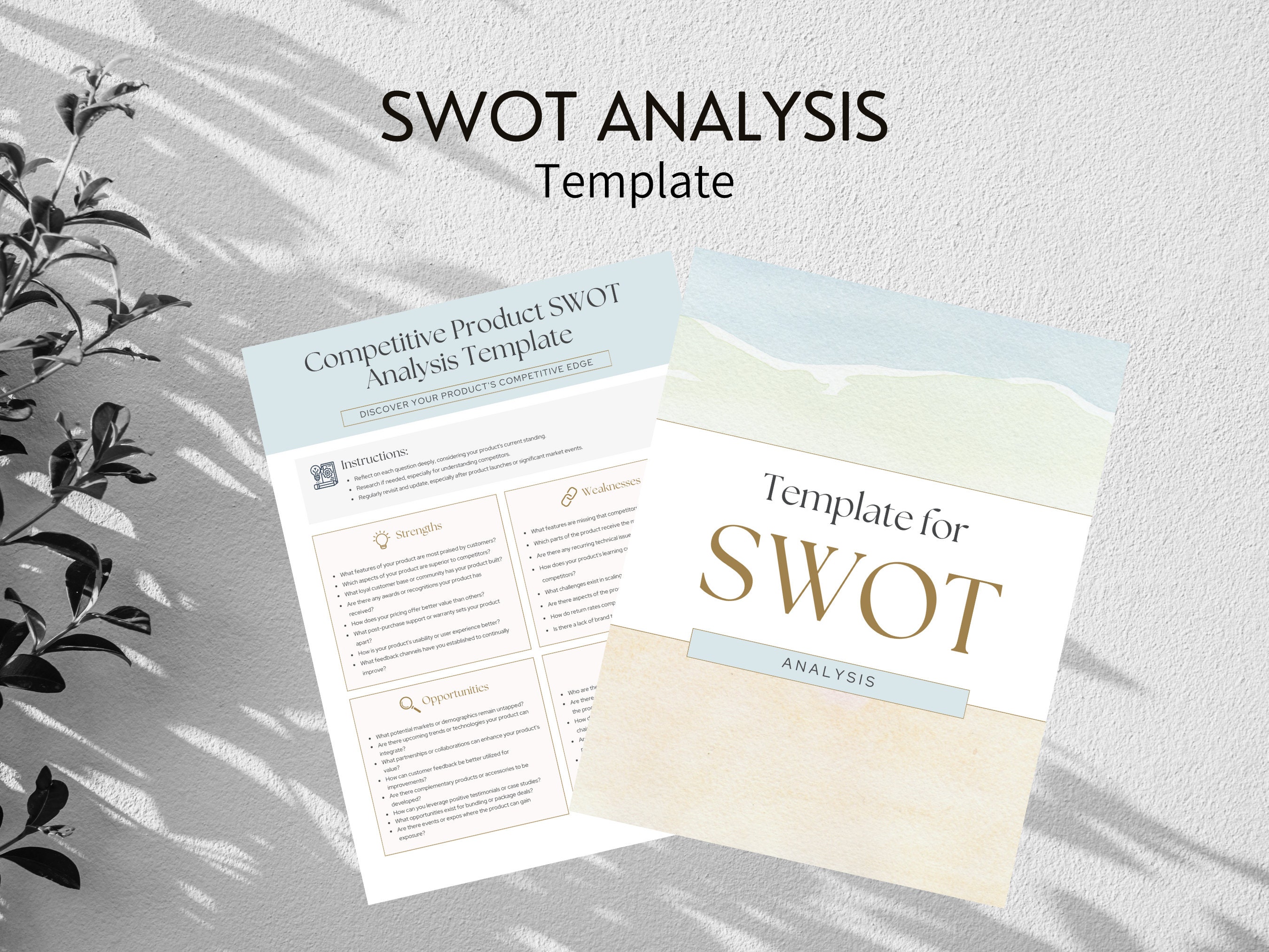 SWOT Analysis Template - Business Planning Tool, Strategic Planning ...