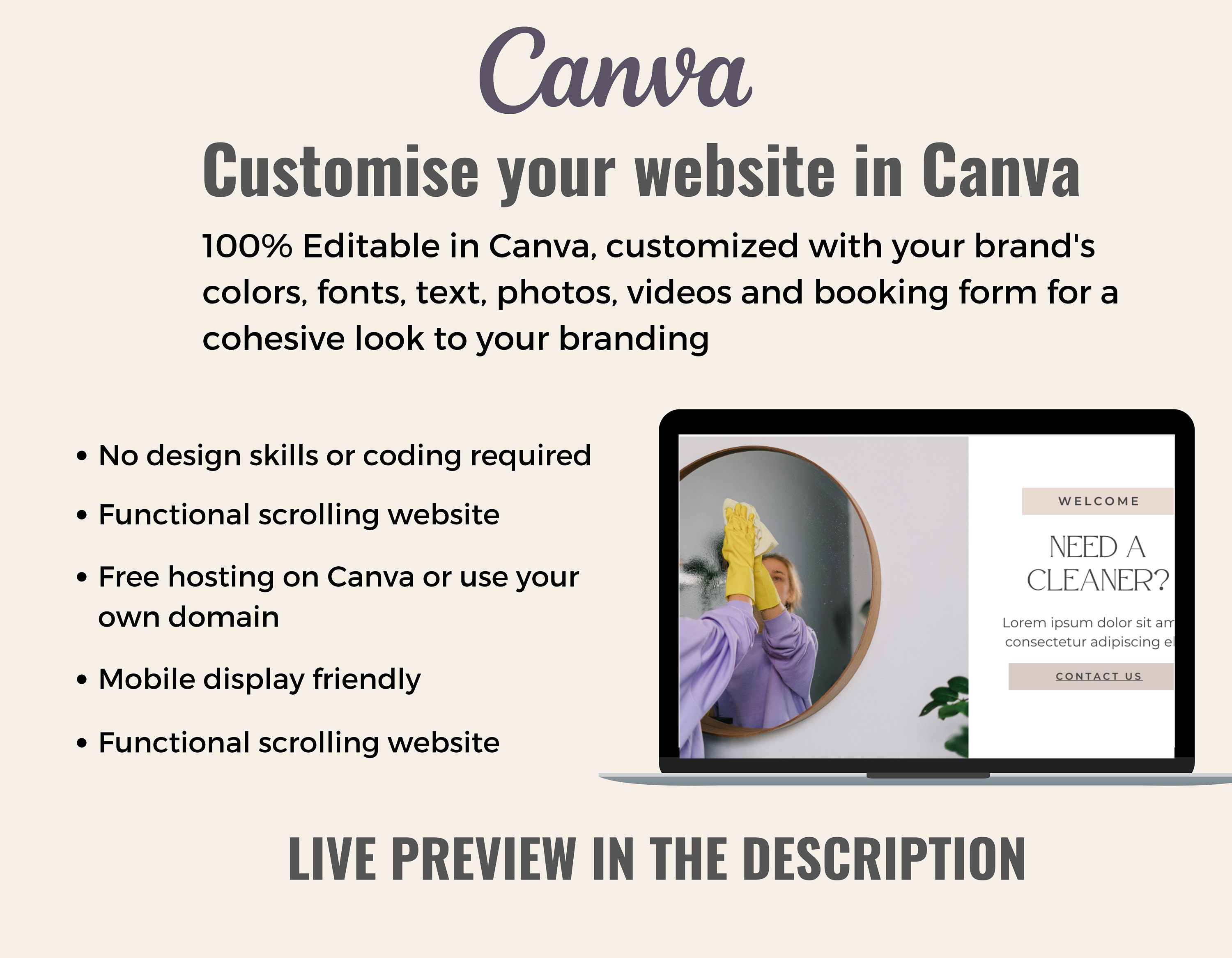 Cleaning Website Canva Website Cleaning Services Website Commercial ...