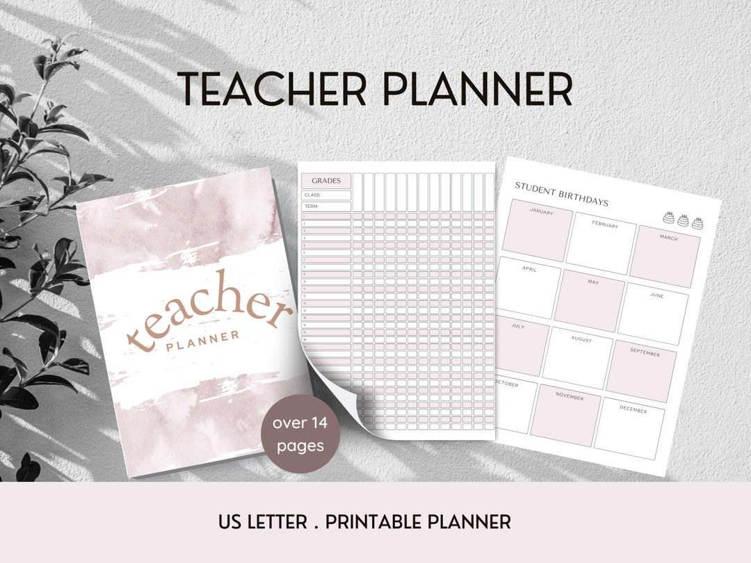 Customizable Teacher Planner | Educational Printable Planner | Modern ...