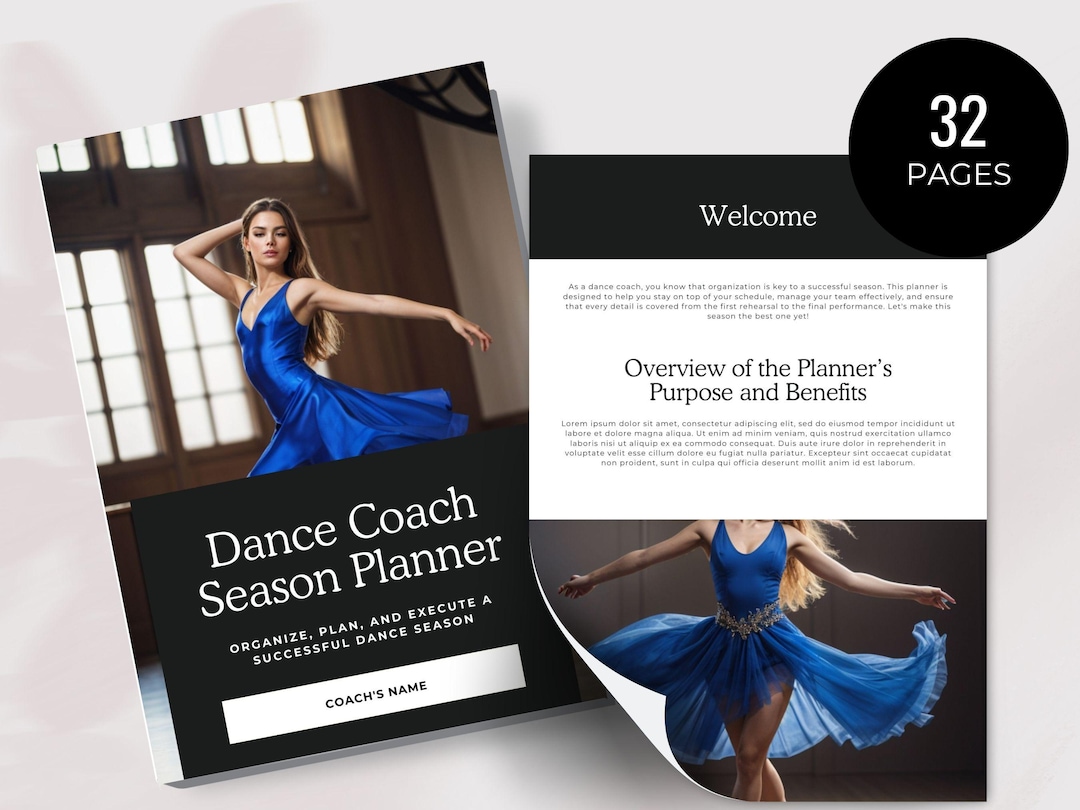 Dance Lesson Plan Template for Instructors | Coaching Organizer for ...